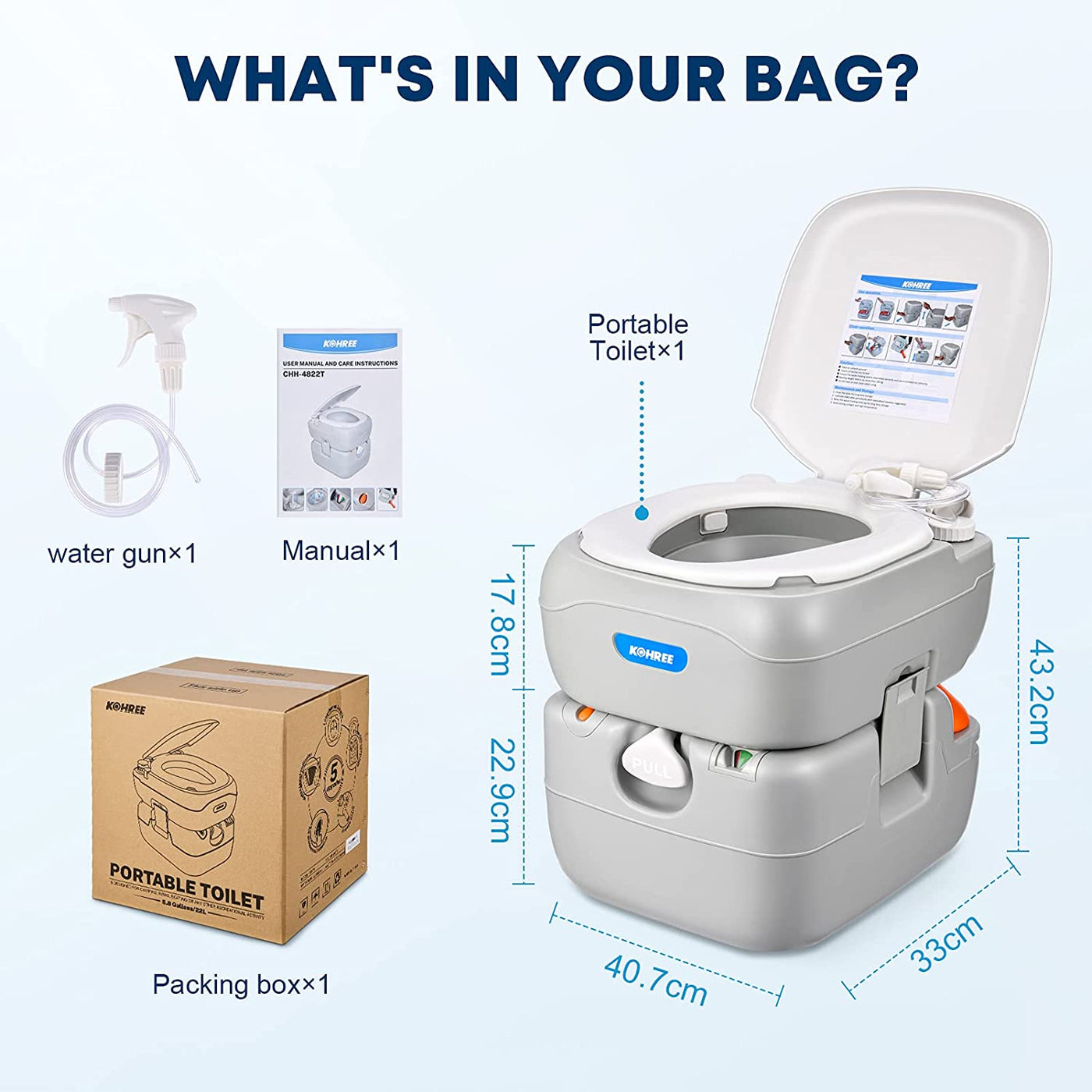 Kohree RV Camping Portable Porta Potty