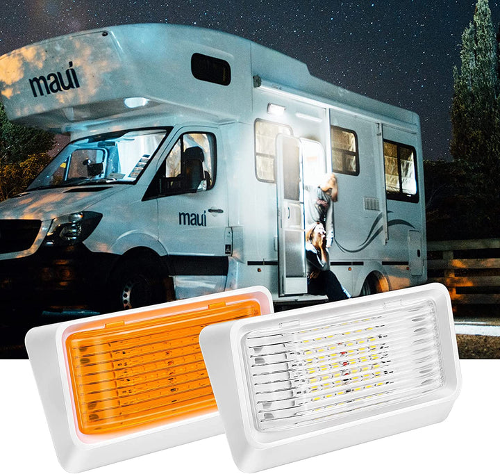Kohree 12V LED RV Porch Light | 2 Lens Porch Light for Camper Exterior